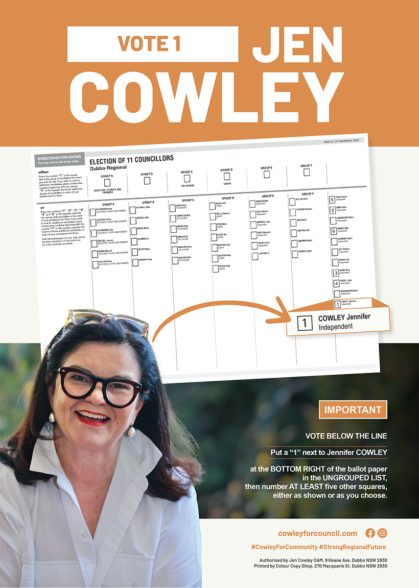 Jen COWLEY for Council